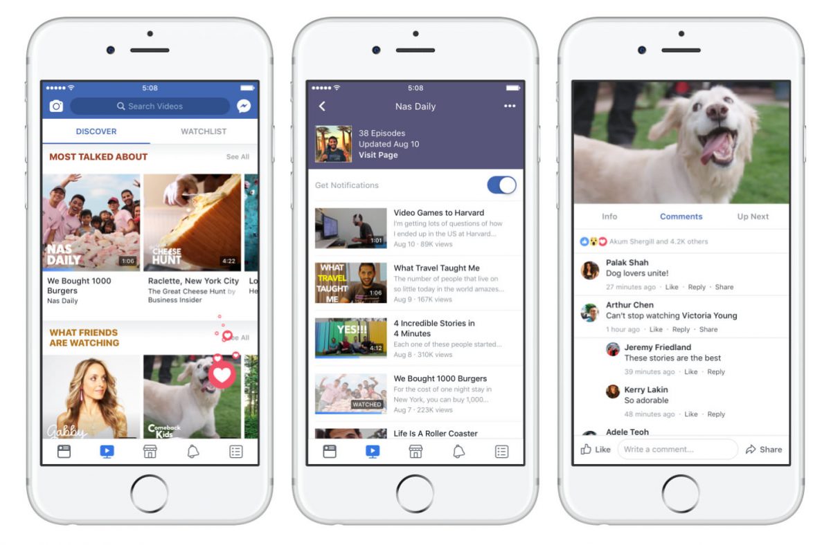 Facebook、動画プラットフォーム「Watch」を正式発表 | ゴリミー